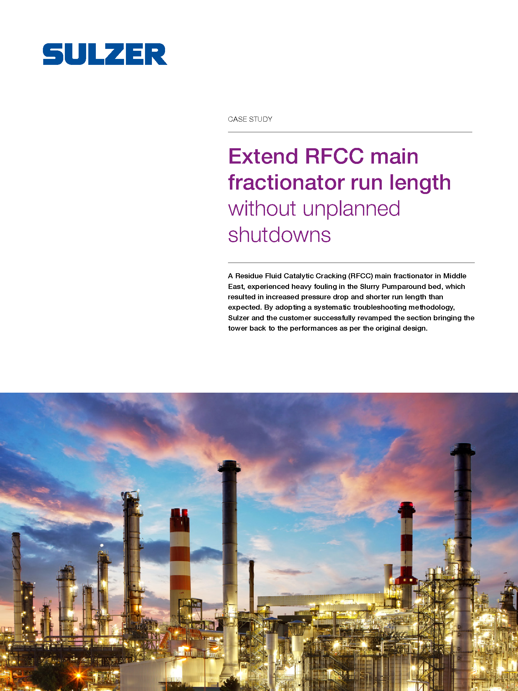Extend RFCC main fractionator run length