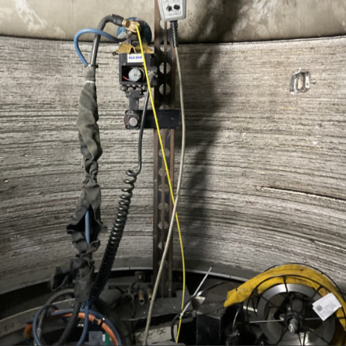 Automated weld overlay solution restores tower integrity