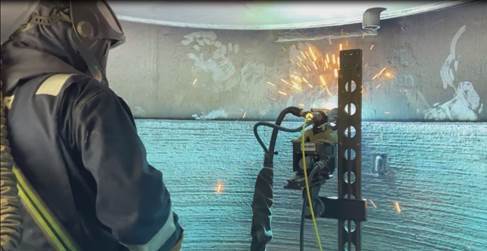 Automated weld overlay solution restores tower integrity